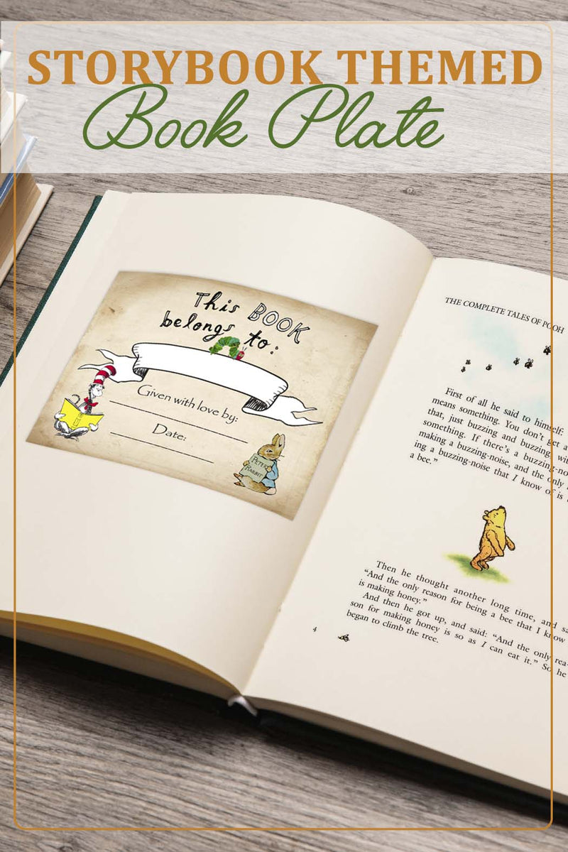 Storybook Themed Baby Shower Bookplate – Jolly Owl Designs