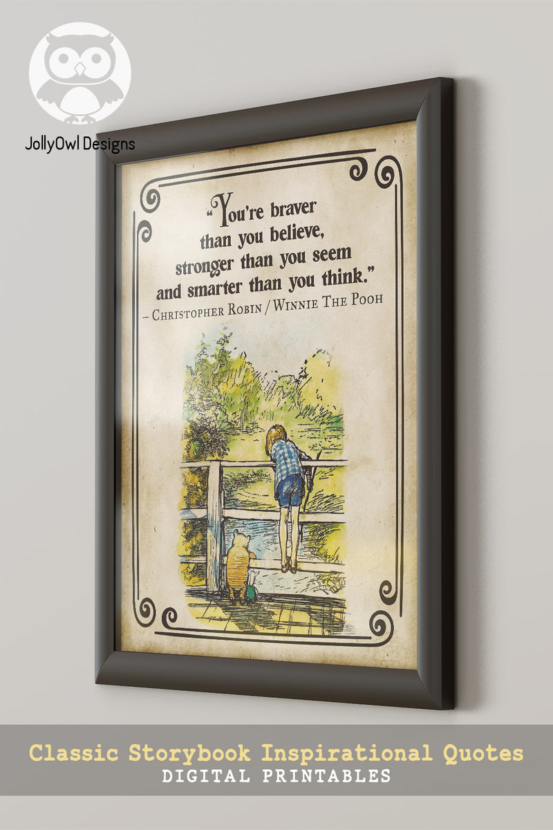 Storybook Book Themed Inspirational Quotes Sign from Classic Children ...