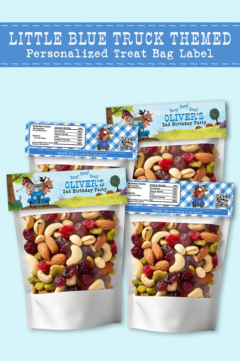 Little Blue Truck Themed Favor Bag Label - Personalized Treat bag Labe ...
