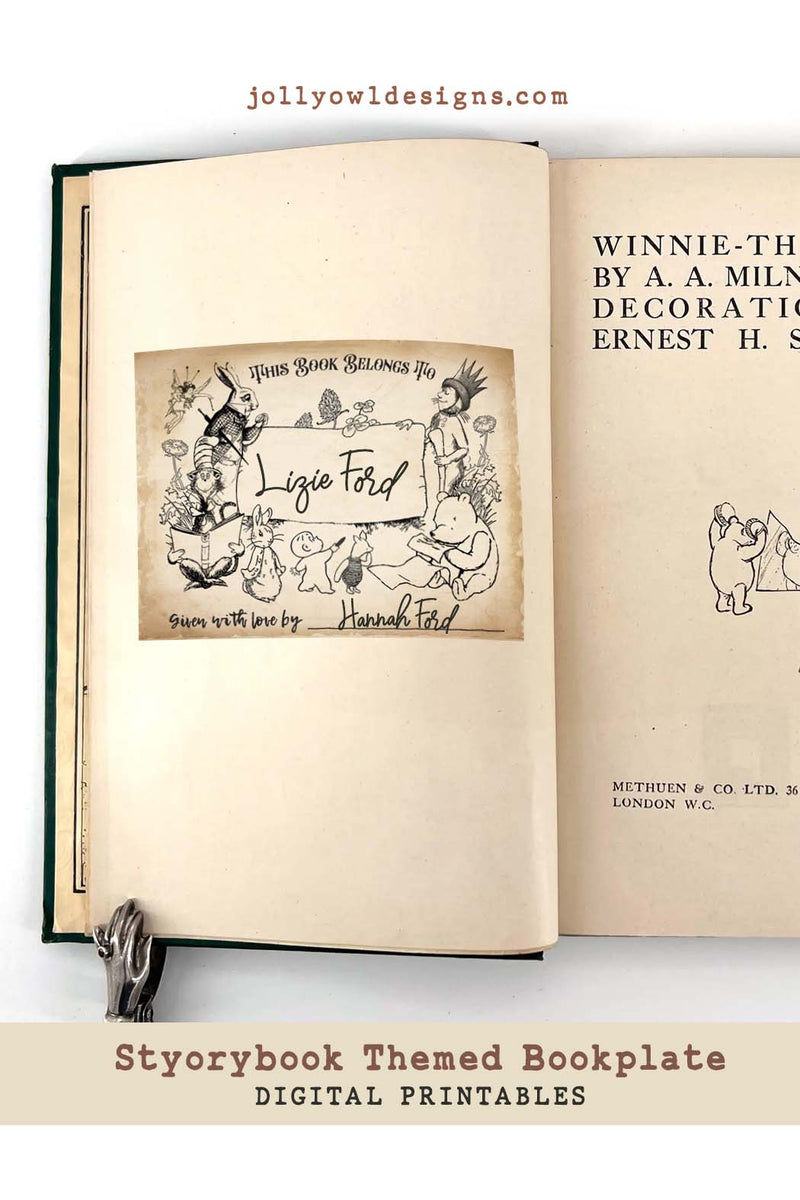 Classic Storybook Themed Baby Shower-Birthday - Bookplate – Jolly Owl ...