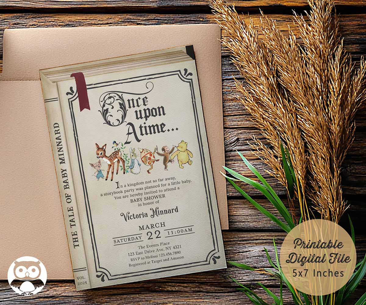 Classic Storybook Themed Baby Shower Invitation - Once Upon A Time ...