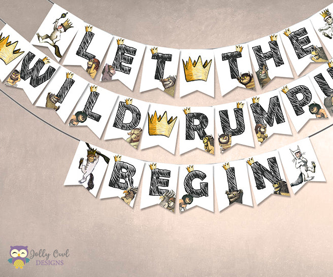 Where The Wild Things Are Printable Banner - Let The Wild Rumpus Begin ...