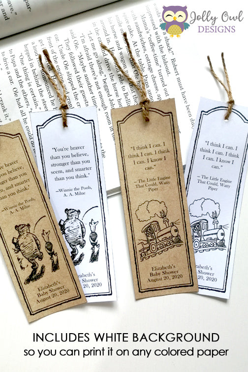 Storybook Book Themed Bookmark from Classic Children's Book - Digital ...