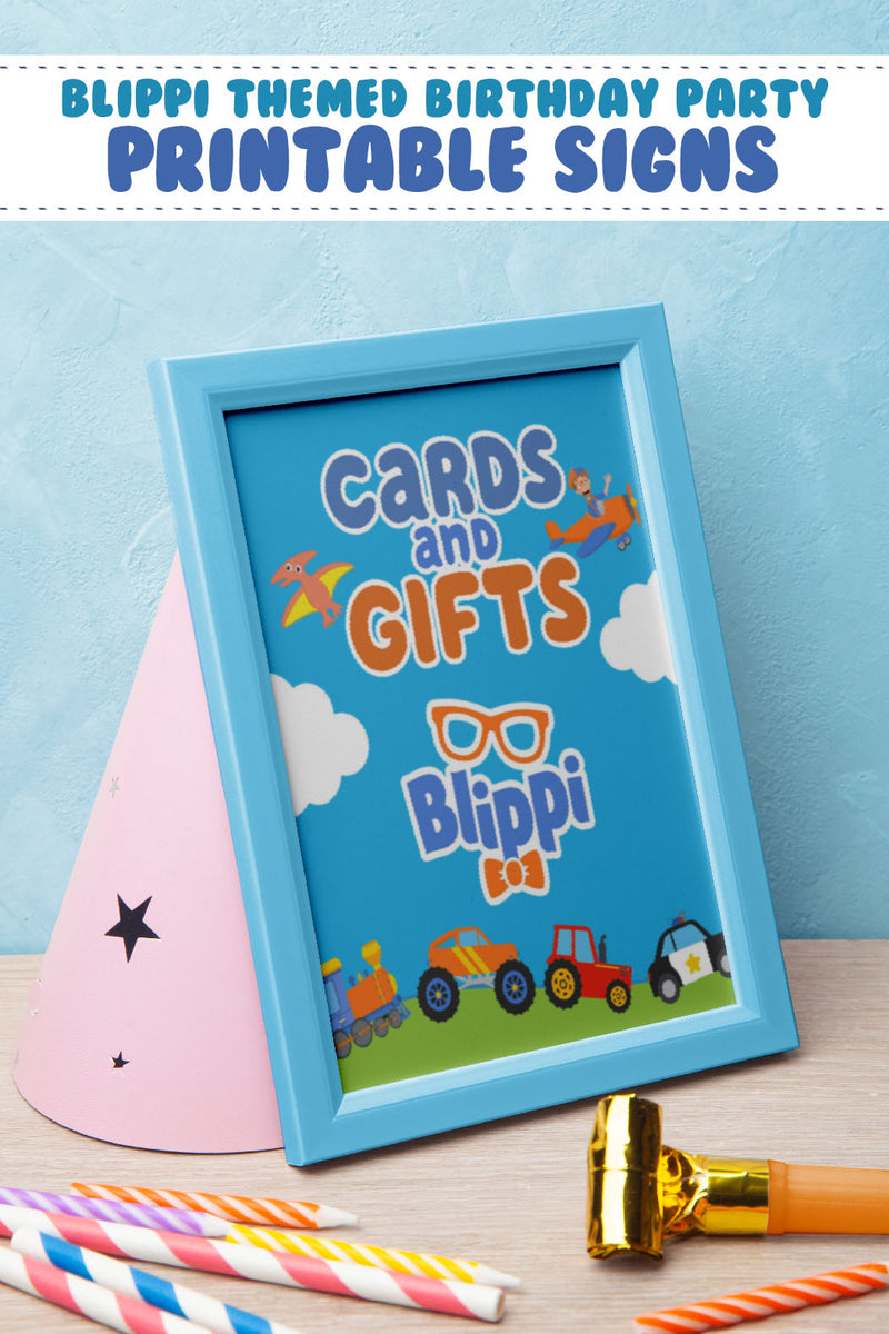 BLIPPI Themed Birthday Party Printable Signs-Cards and Gifts – Jolly ...