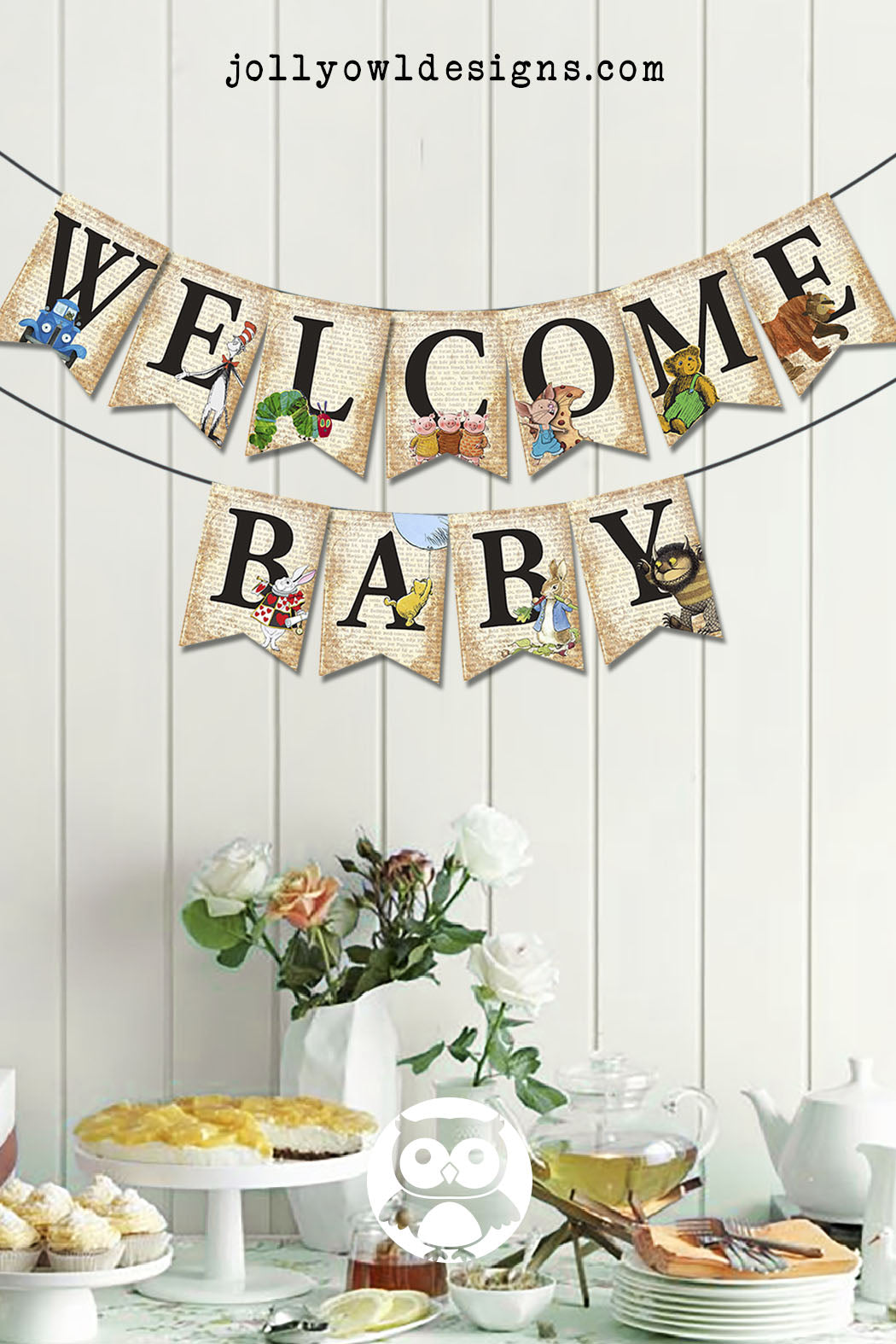 Printable Rustic Baby Shower Banner
