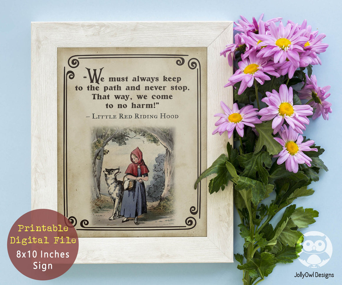 Storybook Book Themed Inspirational Quotes Sign from Classic Children ...
