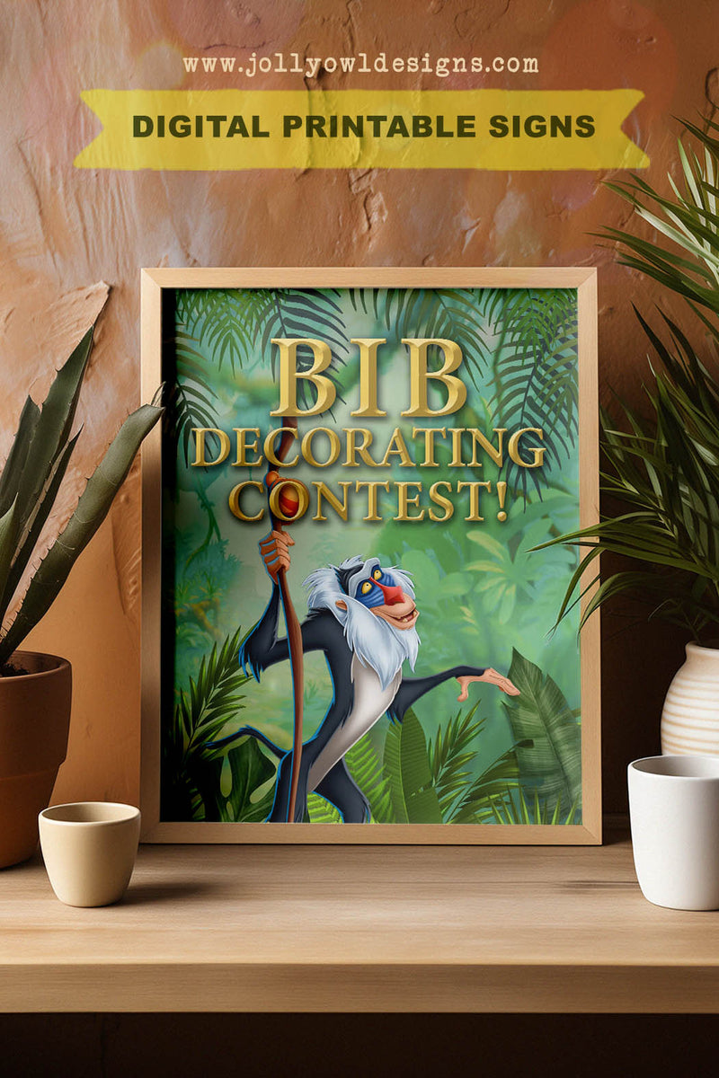 The Lion King Party Signs - Decorate A Bib – Jolly Owl Designs
