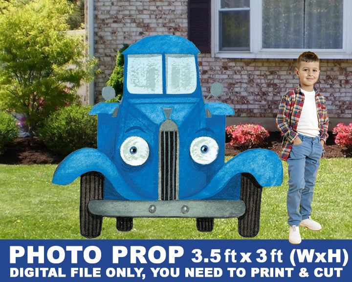 Little Blue Truck Birthday Party Photo Prop Cutout – Jolly Owl Designs