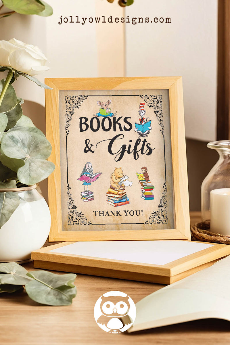 Classic Storybook Themed Baby Shower or Birthday Party Sign - Books an ...