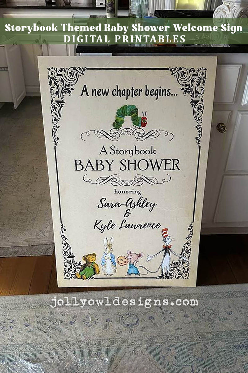 Classic Storybook Party Welcome Sign-Personalized – Jolly Owl Designs