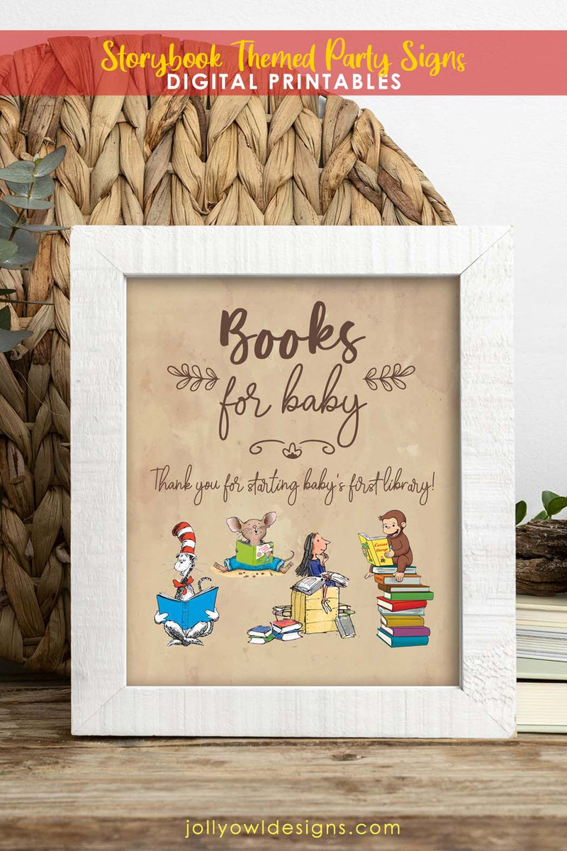 Storybook Themed Baby Shower or Birthday Party - Books for Baby Sign ...
