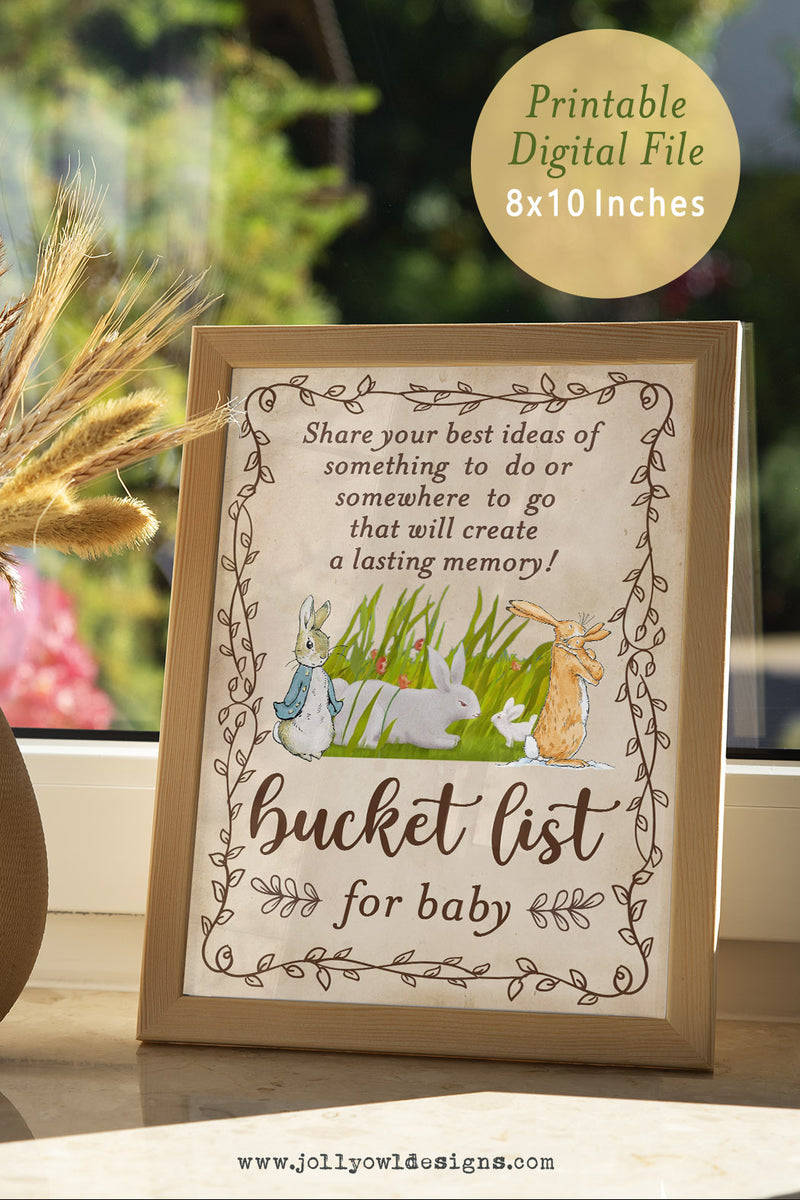 Classic Storybook Themed Baby Shower or Birthday Party - Bucket List S ...