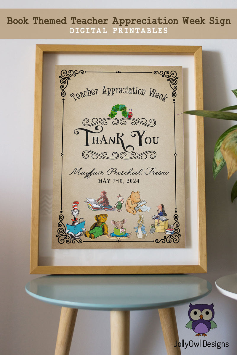 Storybook - Book Themed Teacher and Staff Appreciation Week Welcome Si ...