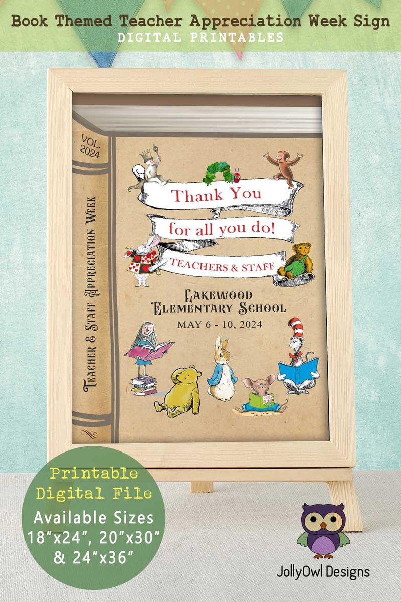 Storybook - Book Themed Teacher and Staff Appreciation Week Welcome Si ...