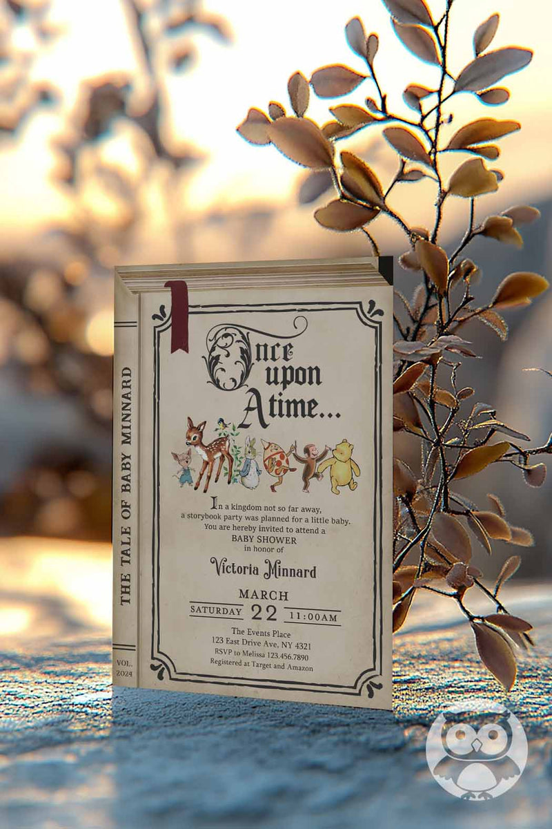 Classic Storybook Themed Baby Shower Invitation - Once Upon A Time ...
