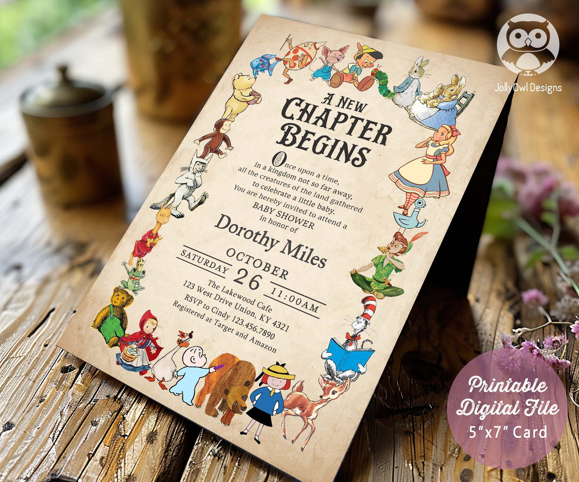 Storybook Invitation Cards – Jolly Owl Designs