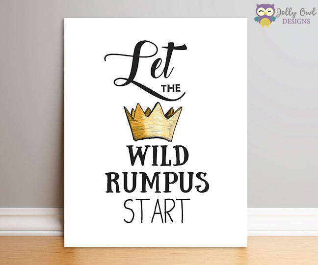 Where The Wild Things Are Party Sign - Let The Wild Rumpus Start ...