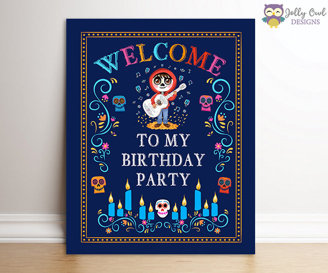 COCO Birthday Party Signs - Bundle Set Printable Signs – Jolly Owl Designs