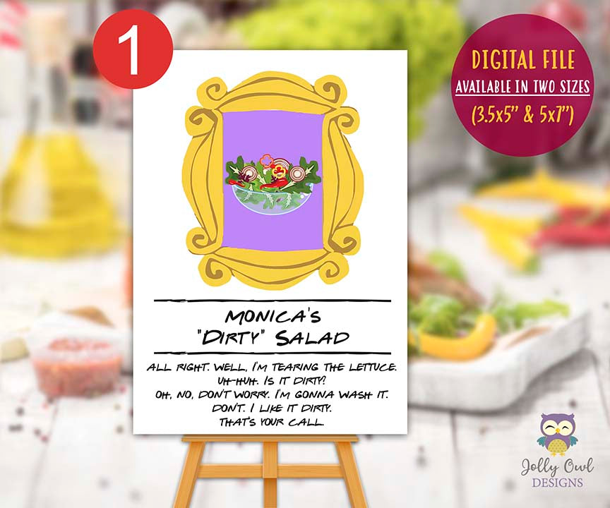 Friends TV Themed Party Food Label Bundle Set – Jolly Owl Designs