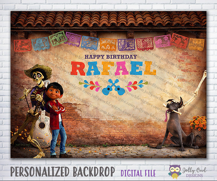 COCO Birthday Party Backdrop – Jolly Owl Designs