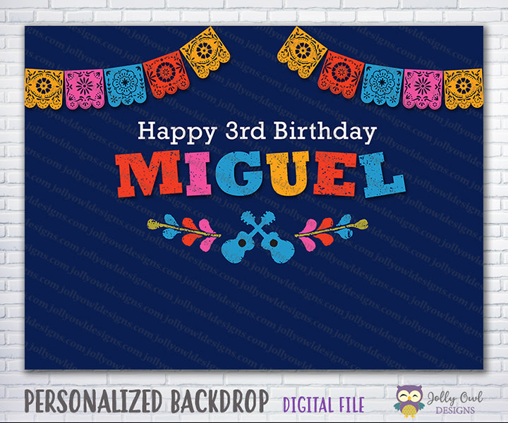 COCO Themed Birthday Party Backdrop – Jolly Owl Designs