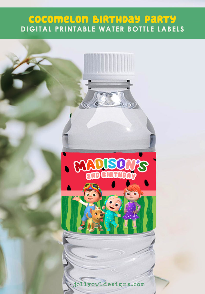 Water Bottle Label for Cocomelon Birthday Party - Digital File – Jolly ...