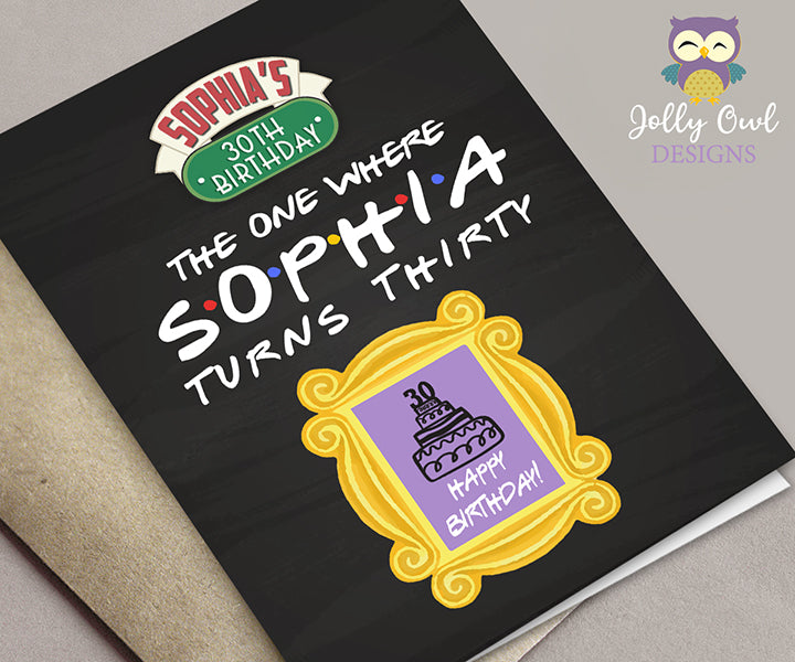 FRIENDS TV Show Personalized Birthday Greeting Card - Digital File ...