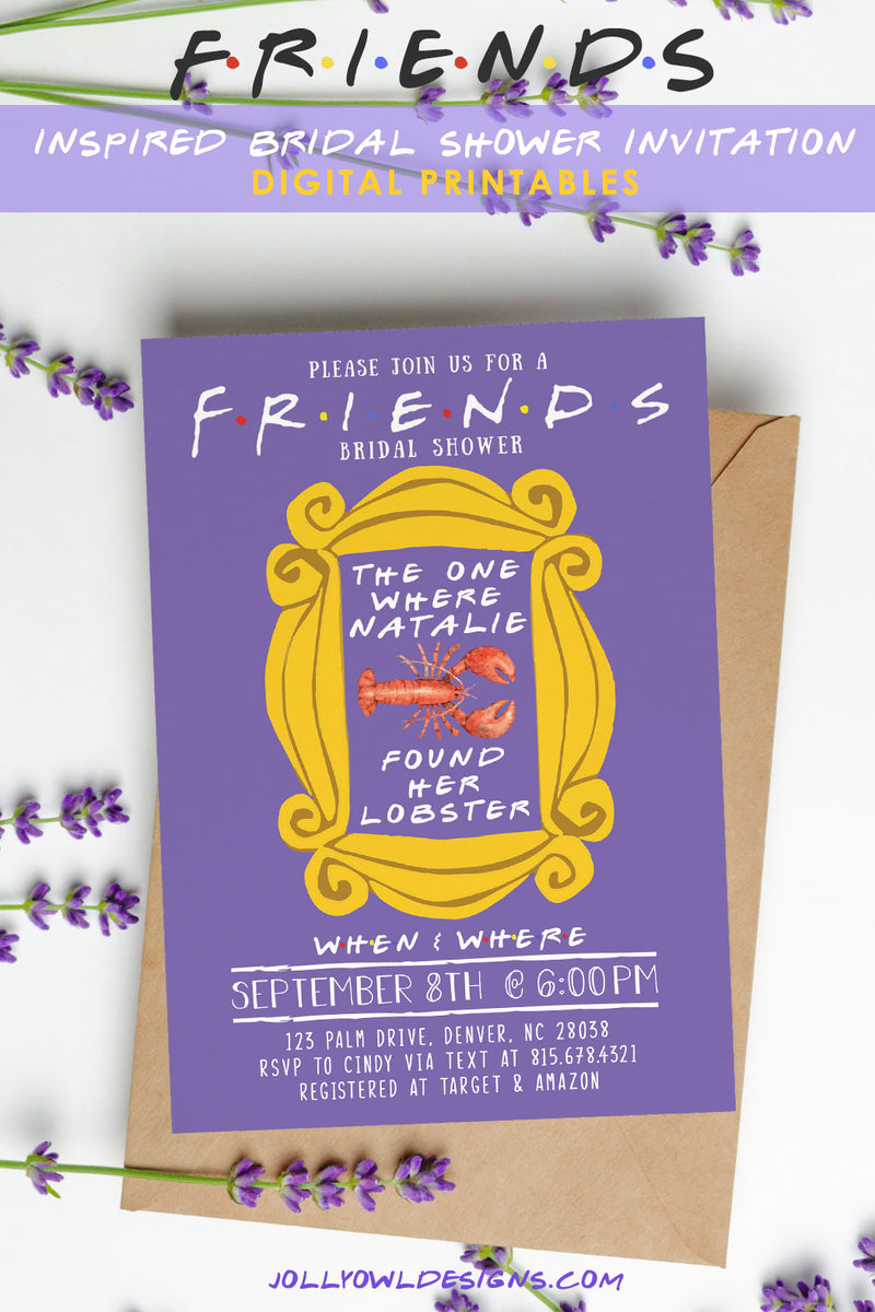 FRIENDS TV Show Party Invitation – Jolly Owl Designs