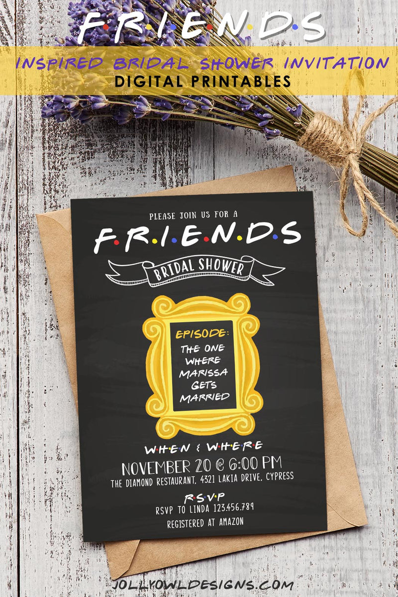 FRIENDS TV Show Party Invitation – Jolly Owl Designs