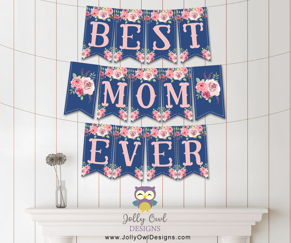 Happy Mother's Day Printable Banner - Instant Digital Download – Jolly ...