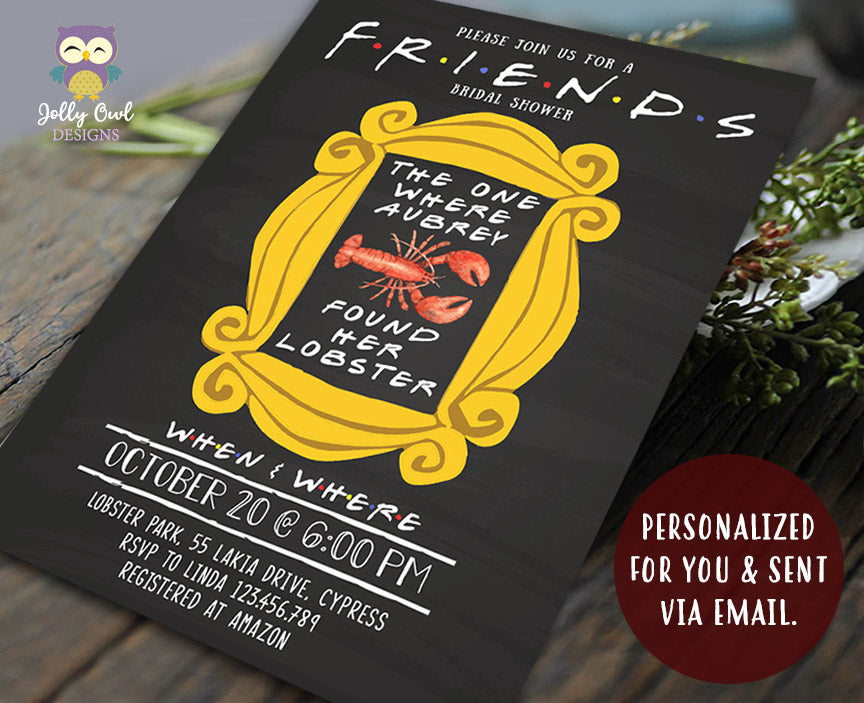 FRIENDS TV Show Party Invitation – Jolly Owl Designs