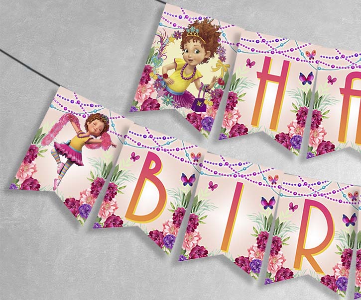 Fancy Nancy Happy Birthday Printable Banner – Jolly Owl Designs