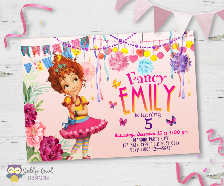 FANCY NANCY Birthday Party Invitation – Jolly Owl Designs