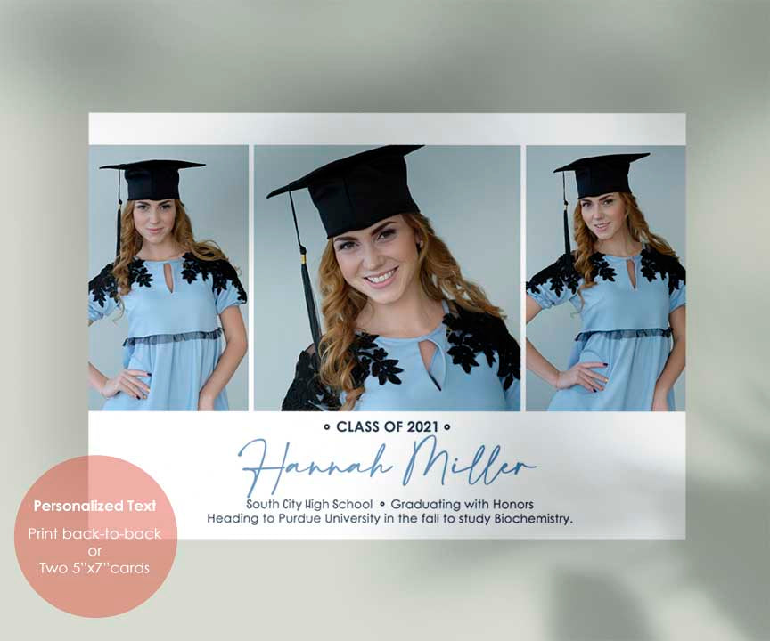 Graduation Announcement Card - Photo Collage – Jolly Owl Designs