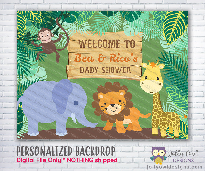 Wild Safari Jungle Party Backdrop – Jolly Owl Designs