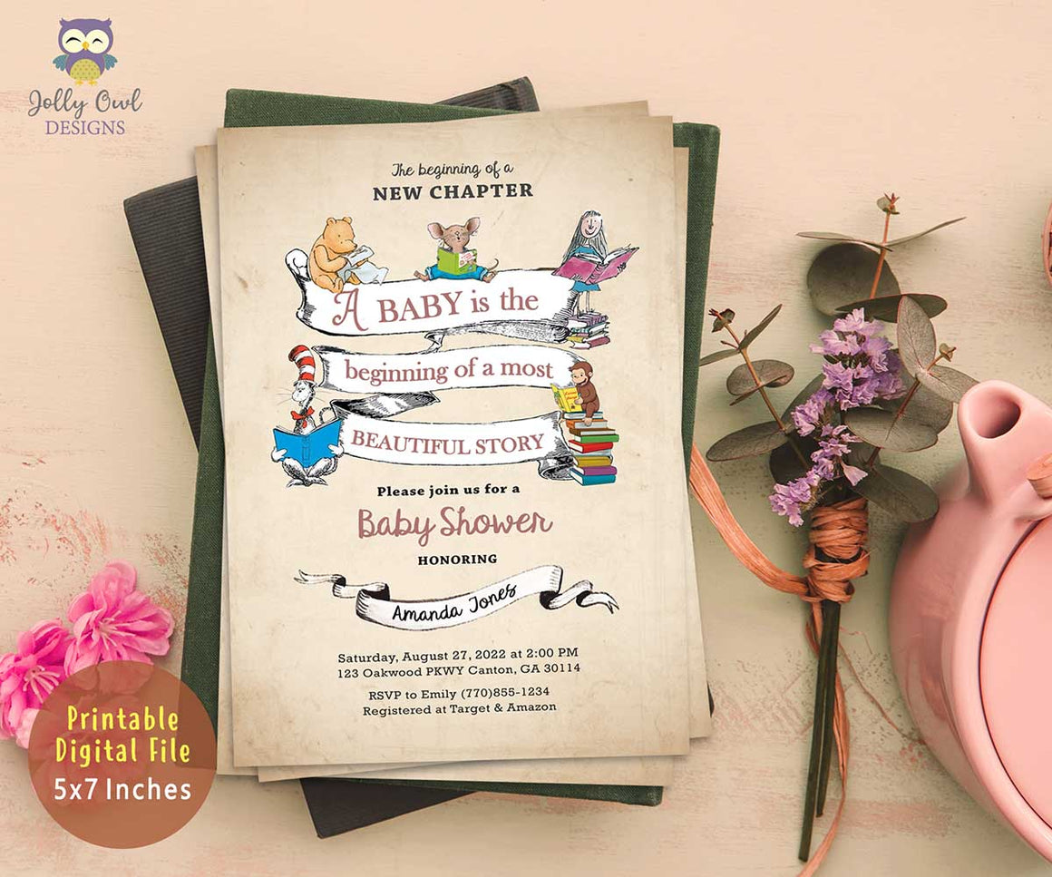 Storybook Invitation Cards – Jolly Owl Designs