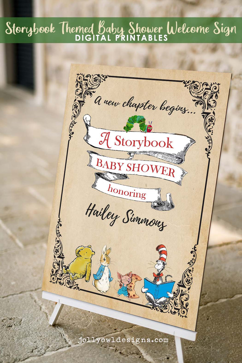 Storybook Party Welcome Sign – Jolly Owl Designs