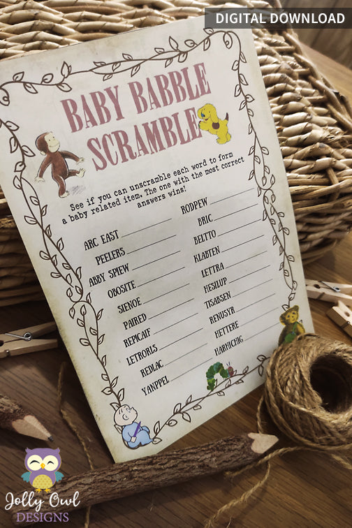 Baby Babble Word Scramble