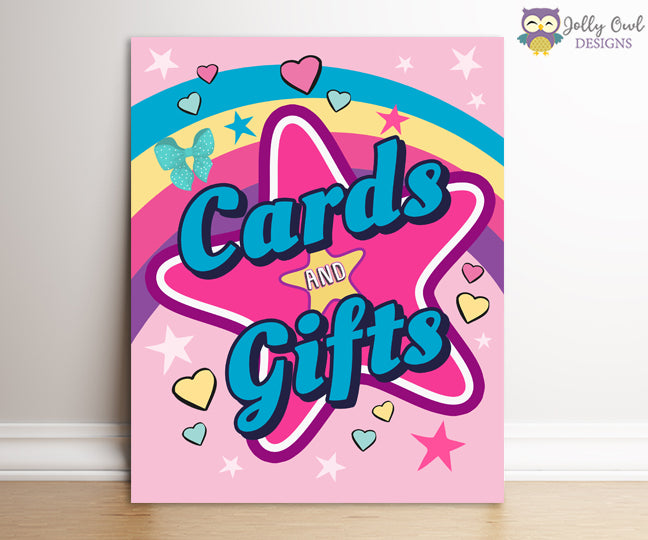 Jojo Siwa Party Signs - Cards and Gifts – Jolly Owl Designs