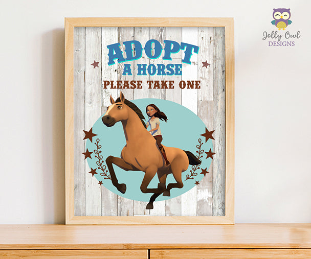 Spirit Riding Free Party Signs Bundle – Jolly Owl Designs