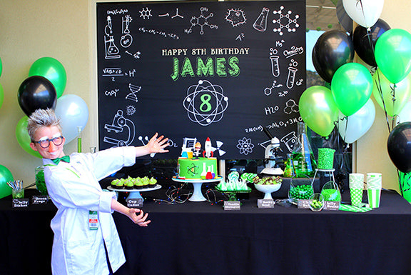Mad Science Birthday Party Backdrop – Jolly Owl Designs