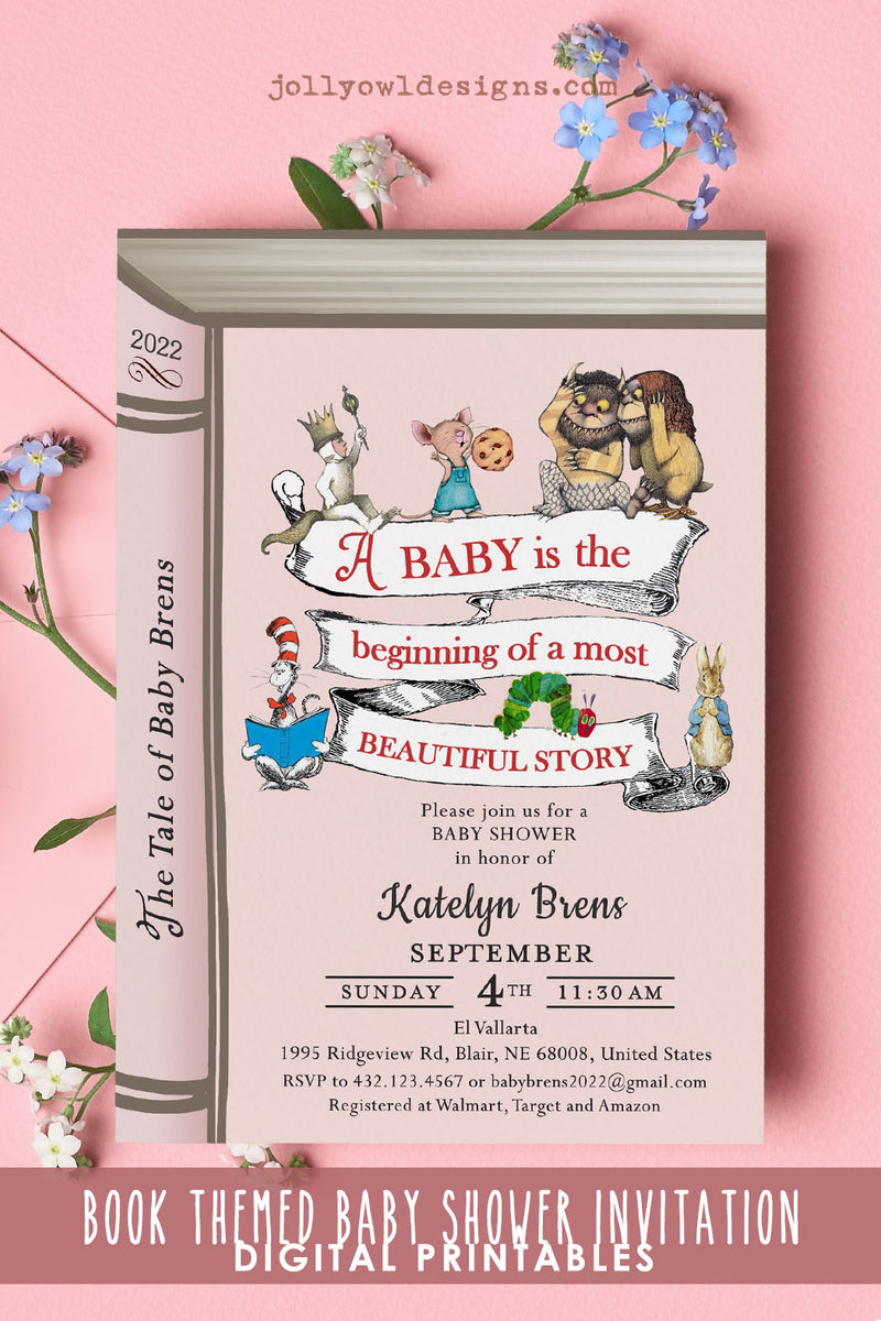 Storybook Baby Shower Invitation – Jolly Owl Designs