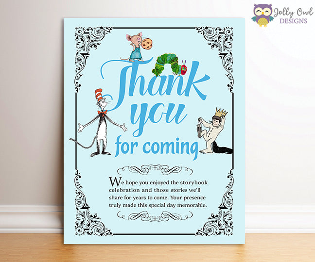 Story Book Themed Party Signs - Bundle Set – Jolly Owl Designs